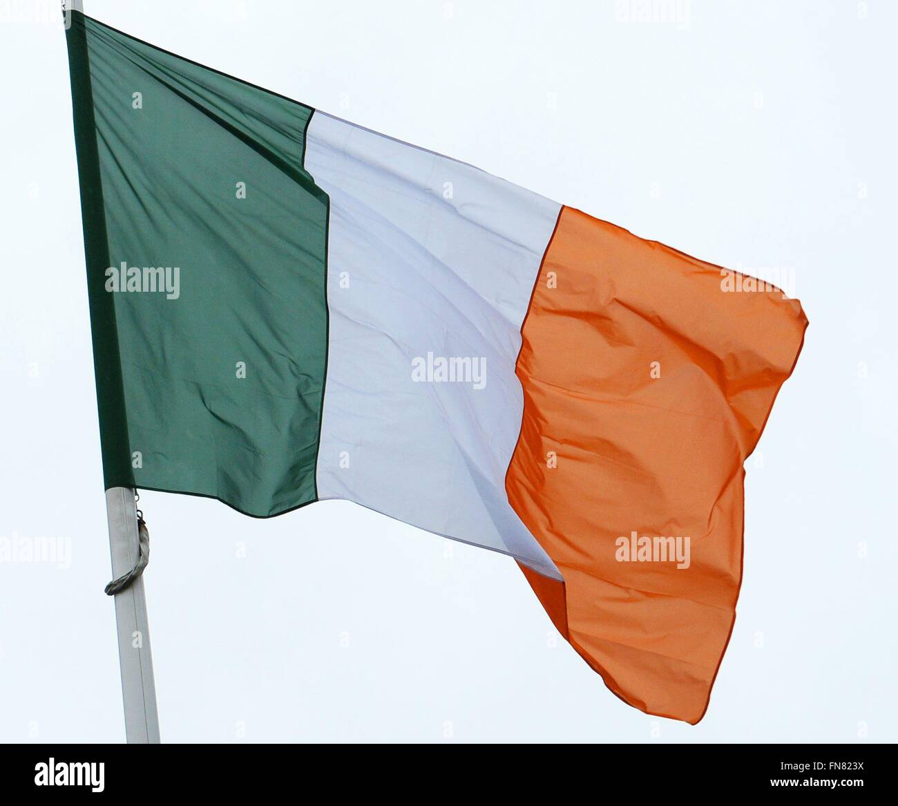 Irish flag is waving in Luxembourg, Jan. 8, 2016 Stock Photo - Alamy
