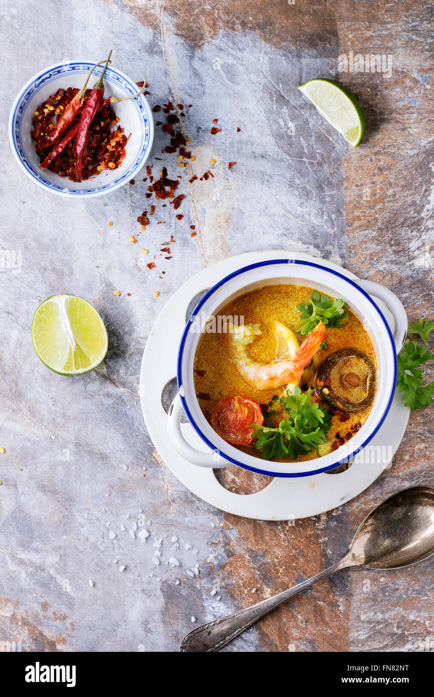 Thai soup Tom Yam Stock Photo - Alamy