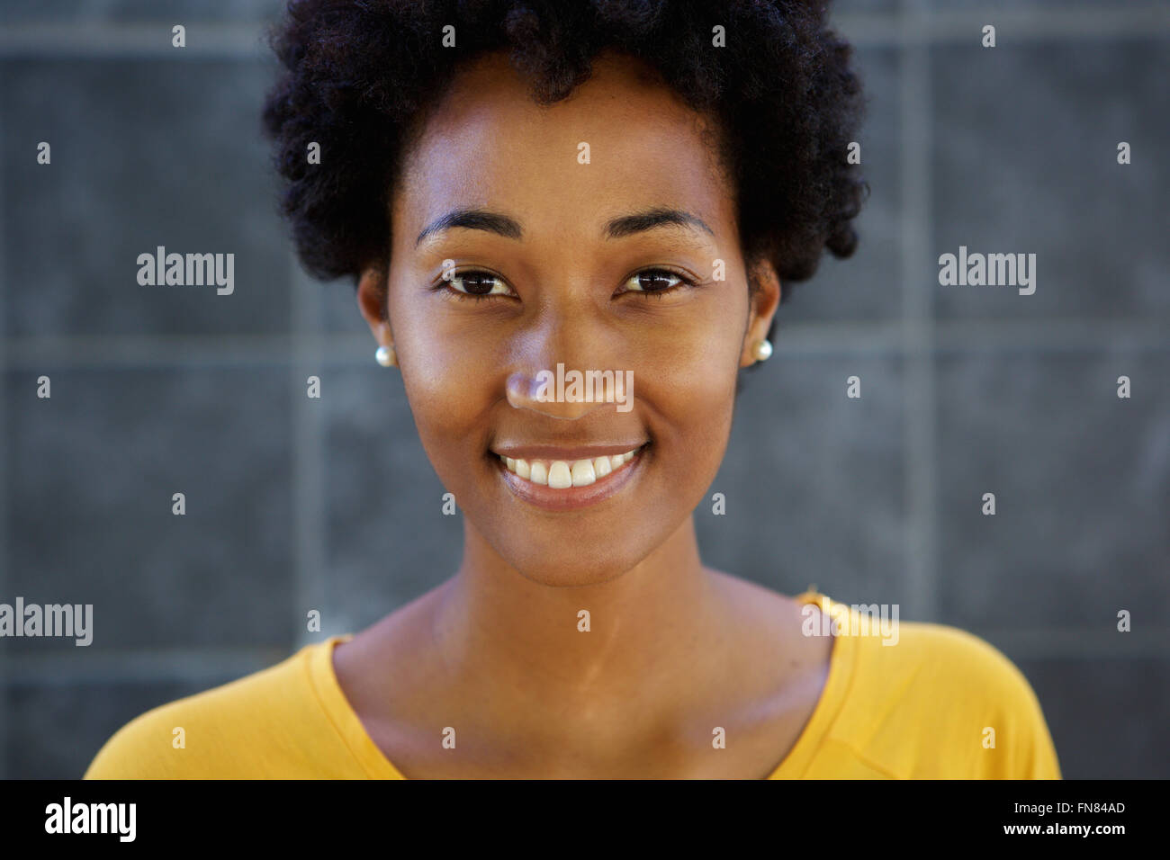 Portrait positive attractive black woman hi-res stock photography and ...