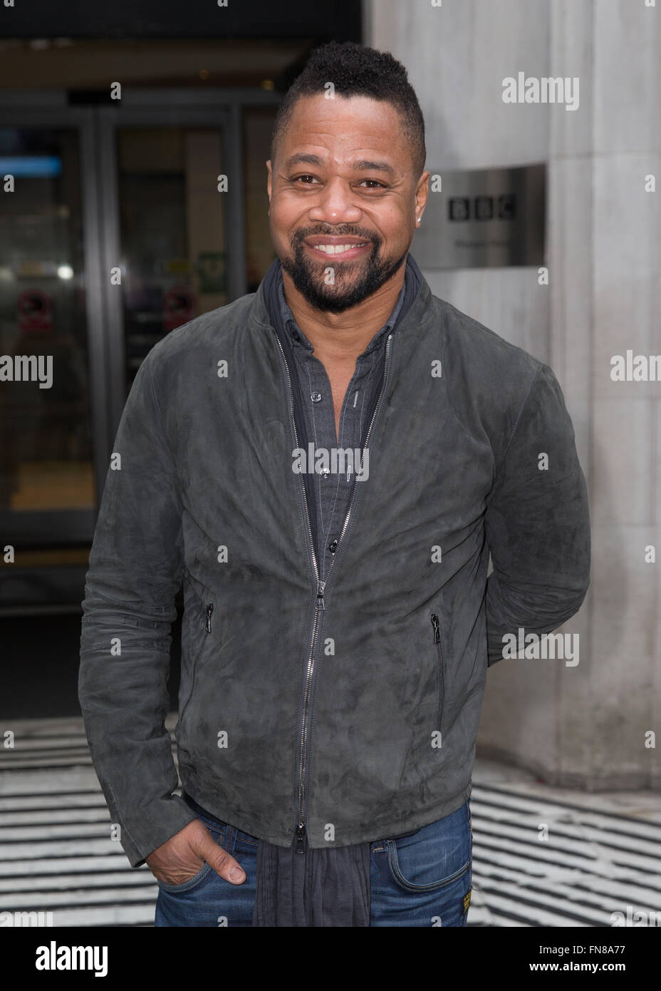 Cuba Gooding Jr pictured arriving at the Radio 2 studio Featuring: Cuba ...