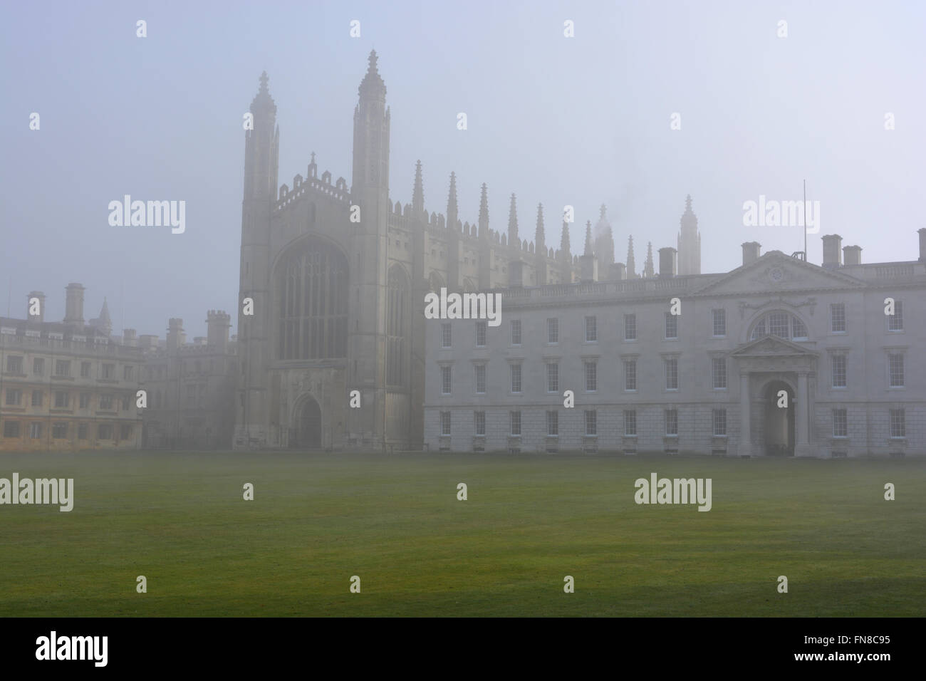 Clare College, King's College Chapel, Gibb's Building and The Back Lawn ...