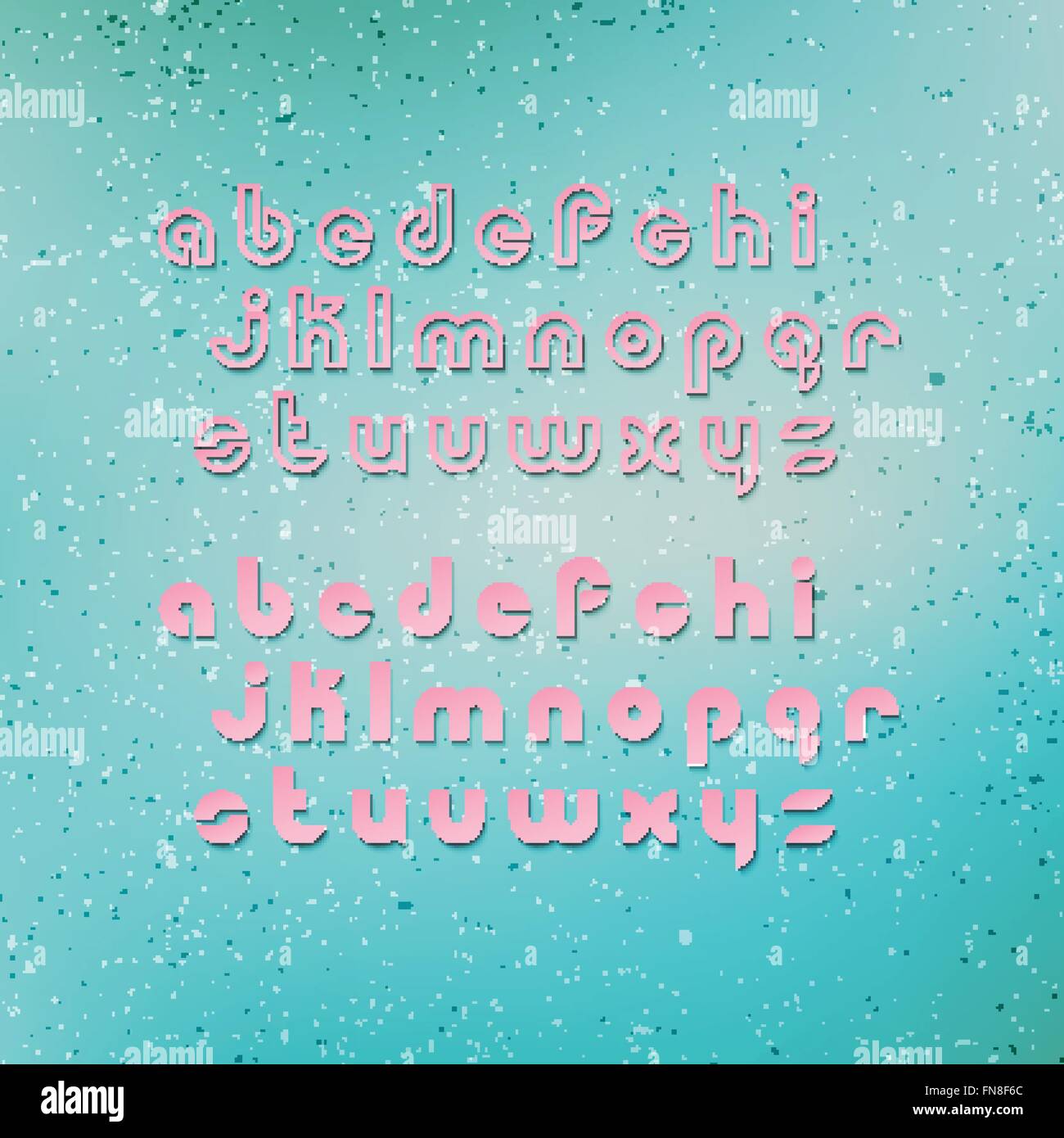 set of stylized, alphabet letters over grunge background. vector ...