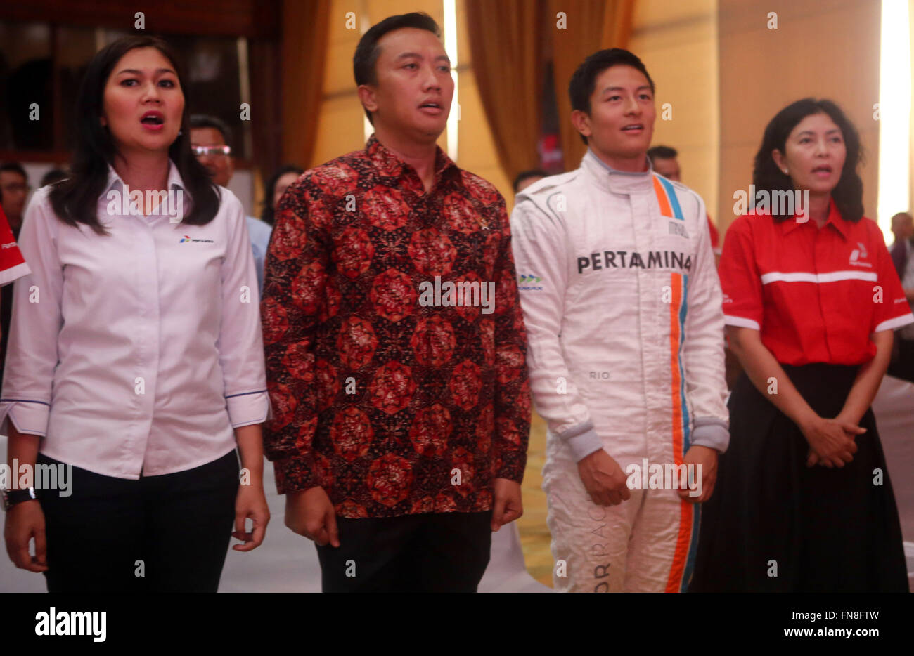 Jakarta, Indonesia. 14th Mar, 2016. Rio Haryanto, Indonesian racer ...