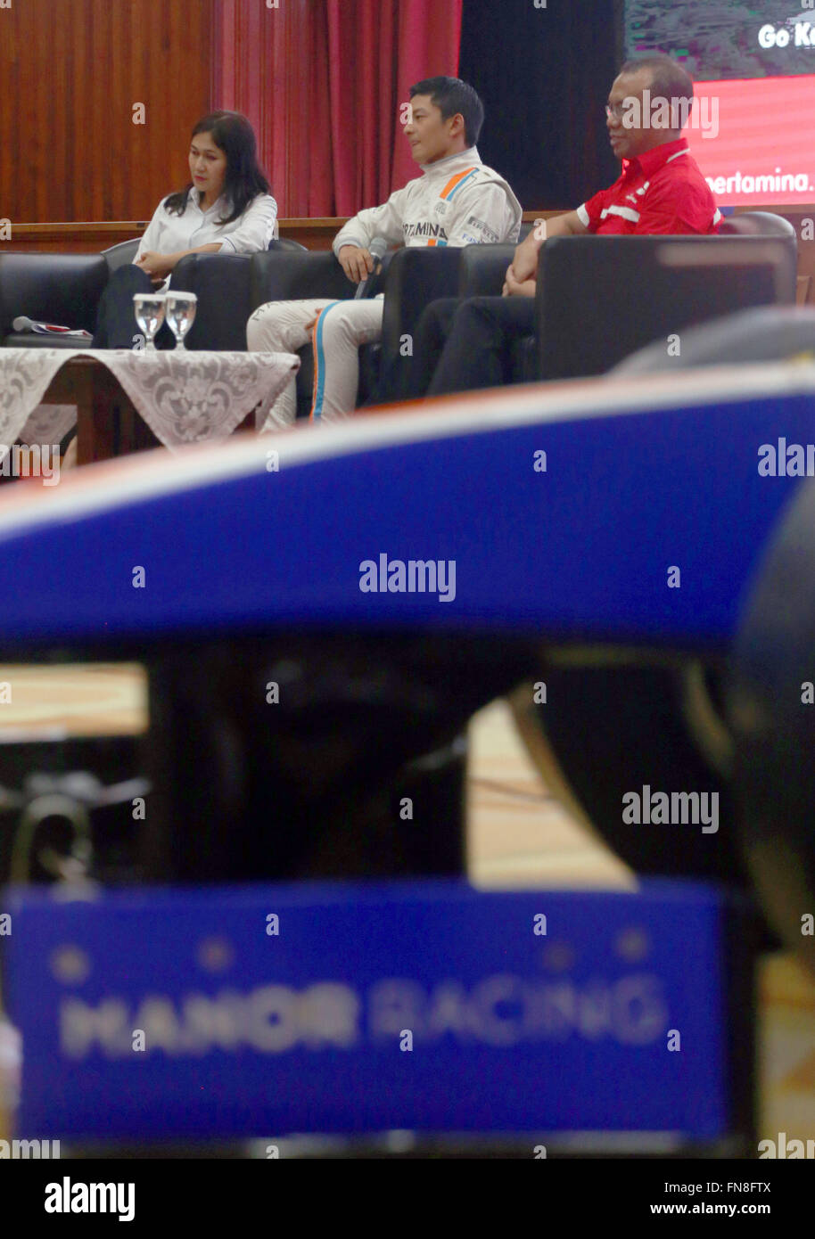 Jakarta, Indonesia. 14th Mar, 2016. Rio Haryanto, Indonesian racer ...