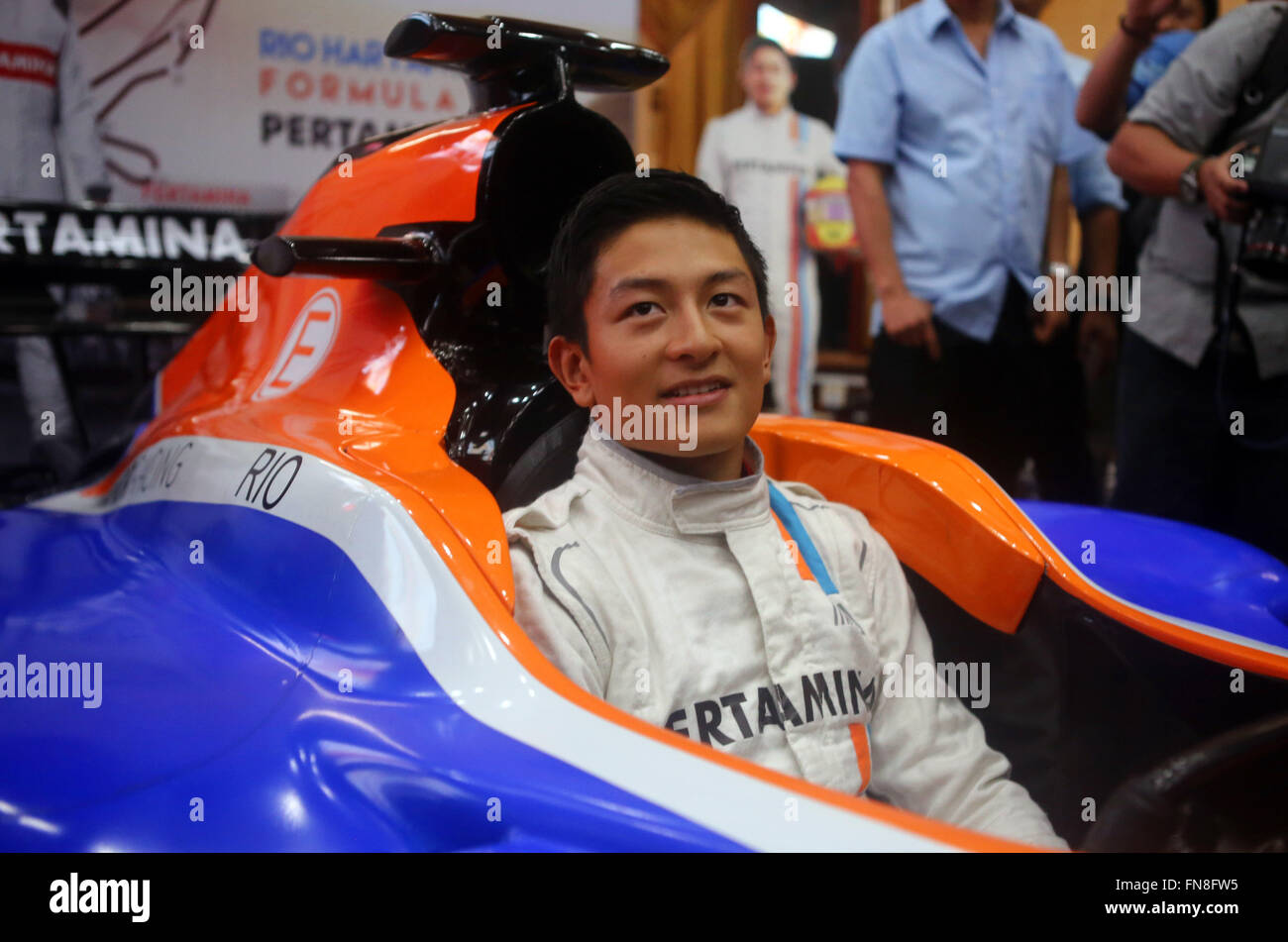 Jakarta, Indonesia. 14th Mar, 2016. Rio Haryanto, Indonesian racer ...