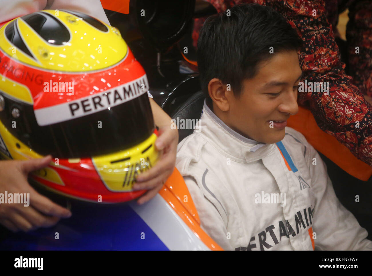 Jakarta, Indonesia. 14th Mar, 2016. Rio Haryanto, Indonesian racer ...