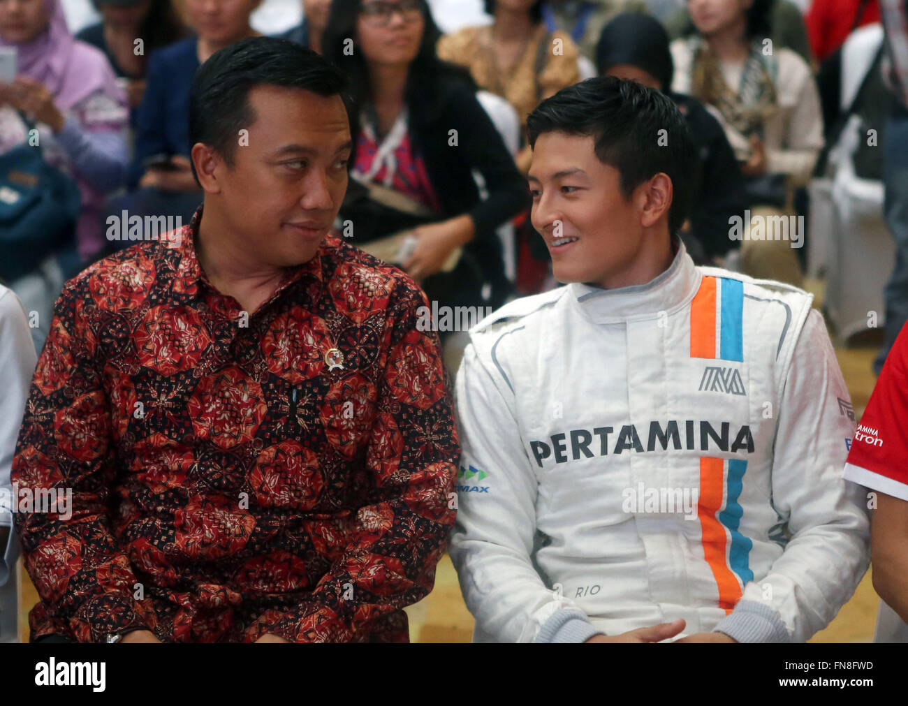 Jakarta, Indonesia. 14th Mar, 2016. Rio Haryanto, Indonesian racer ...