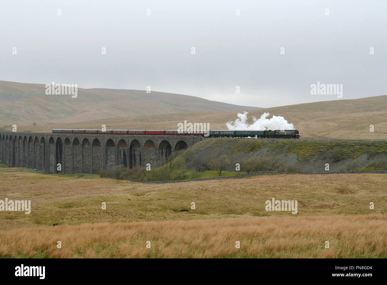 Ribblehead viaduct steam train hi-res stock photography and images - Alamy