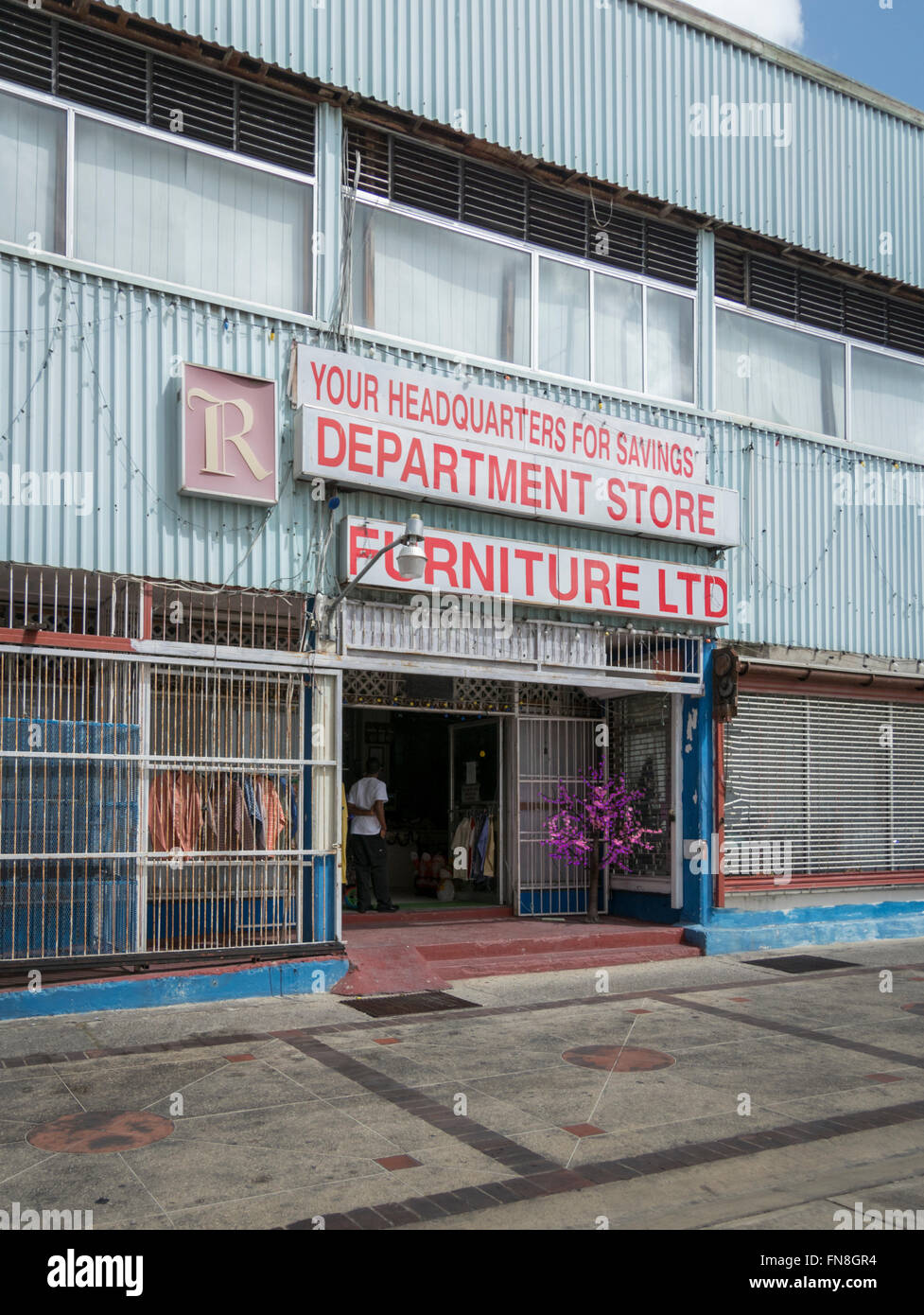 External view of a department store in Bridgetown, Barbados Stock Photo ...