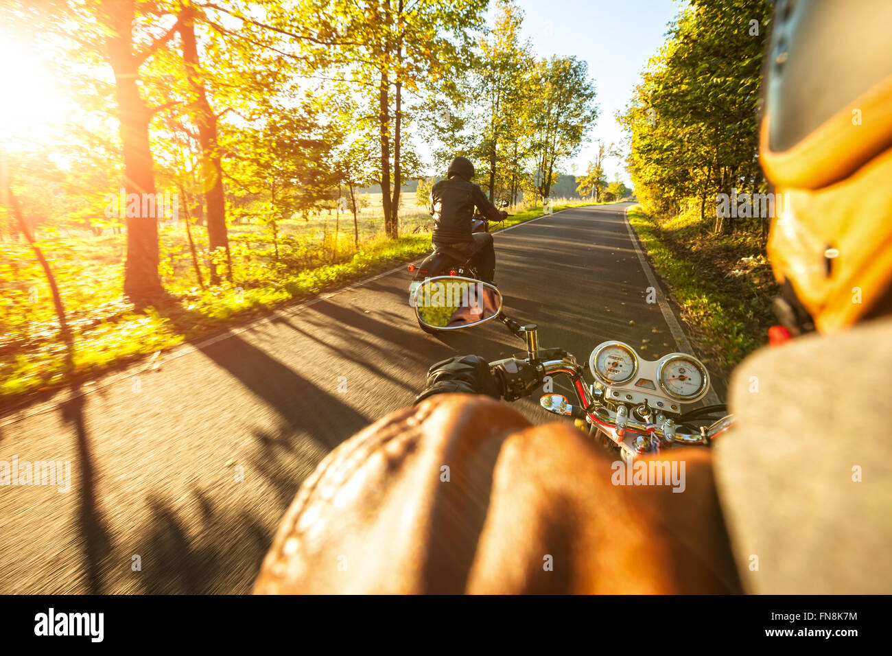 Motorbike in forest hi-res stock photography and images - Alamy