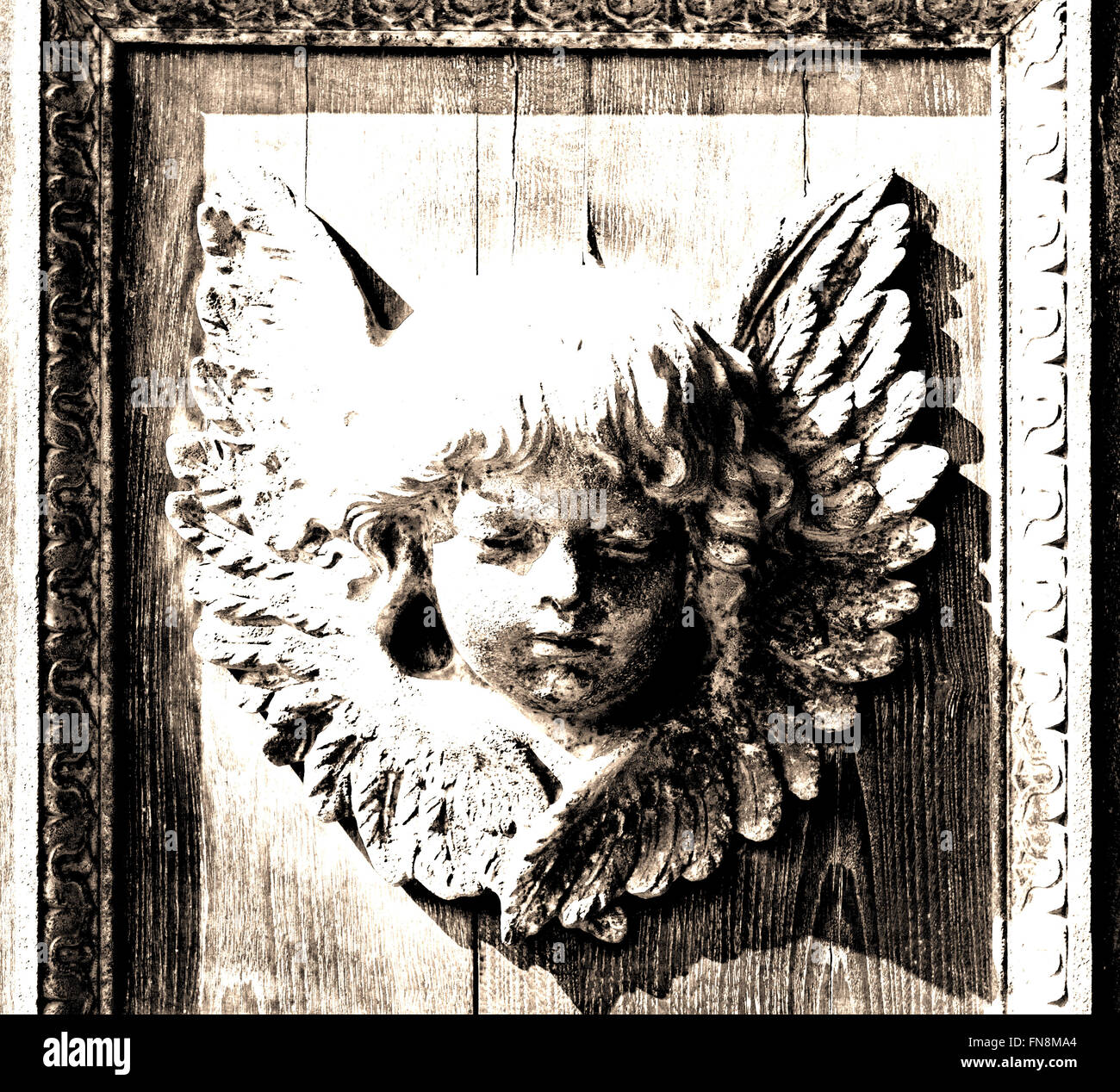 abstract angel texture of a brown antique wooden old door Stock Photo ...