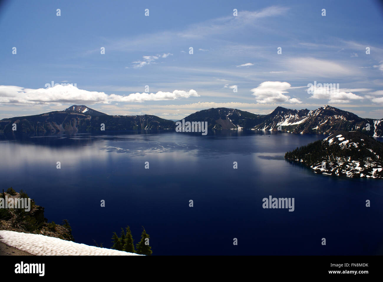 Crater lake, Caldera lake in Oregon state, formed around 7700 years ago ...