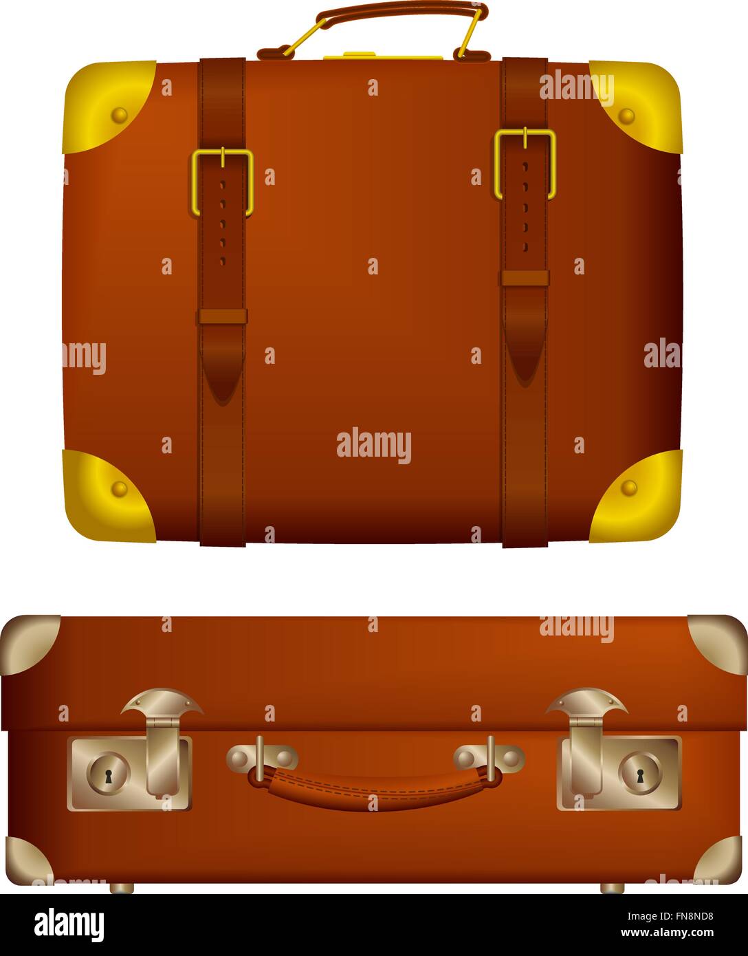 set of vintage suitcases Stock Vector Image & Art - Alamy