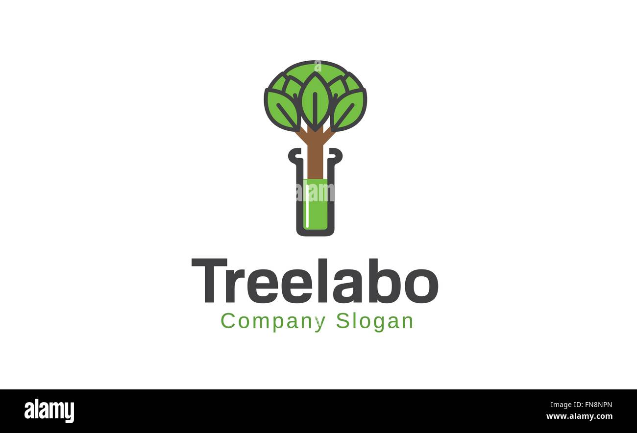 Tree Laboratory Beaker Logo Vector Symbol Design Illustration Stock ...