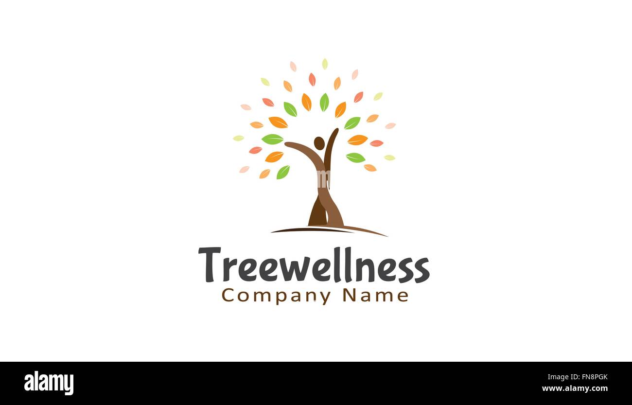 Tree Wellness Logo Leaf Vector Symbol Design Illustration Stock Vector ...