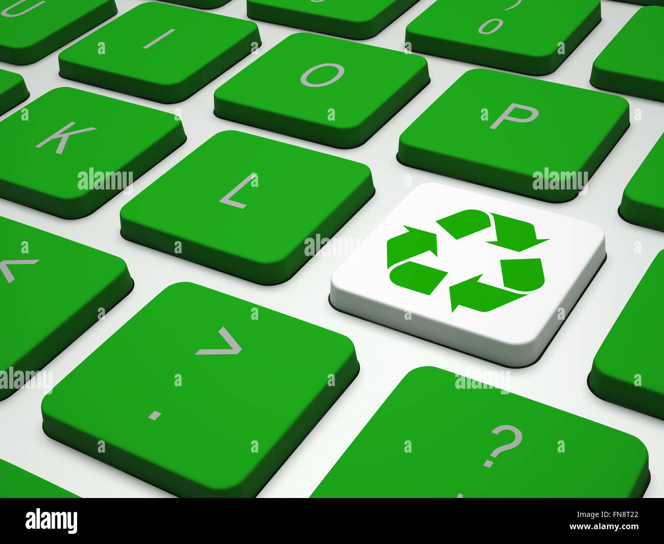Recycling symbol on computer keyboard hi-res stock photography and ...