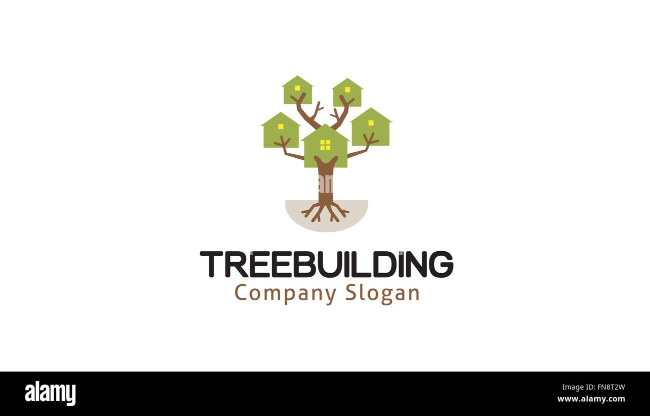 tree building logo vector symbol illustration Stock Vector Image & Art ...