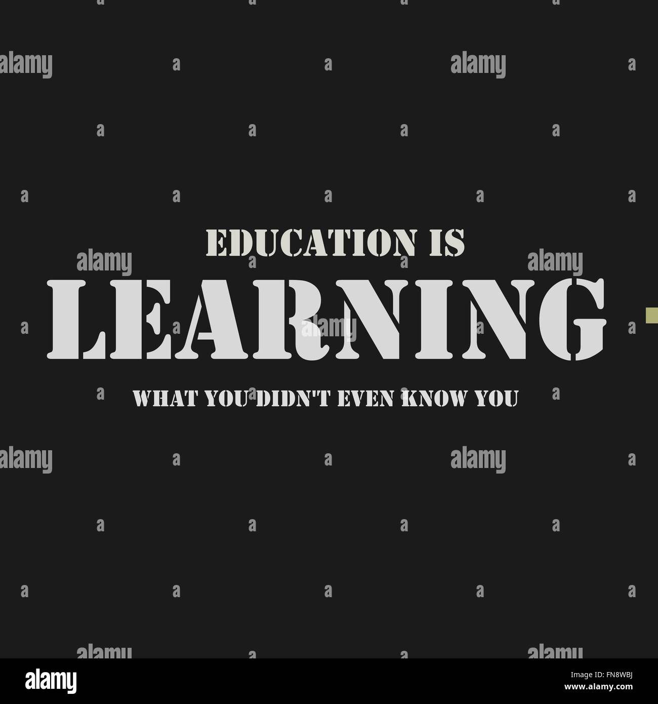 Education is learning what you didn't even know you didn't know Stock ...