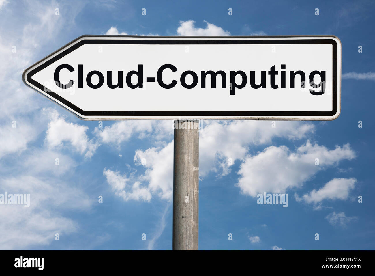 Detail photo of a signpost with the title Cloud Computing Stock Photo ...