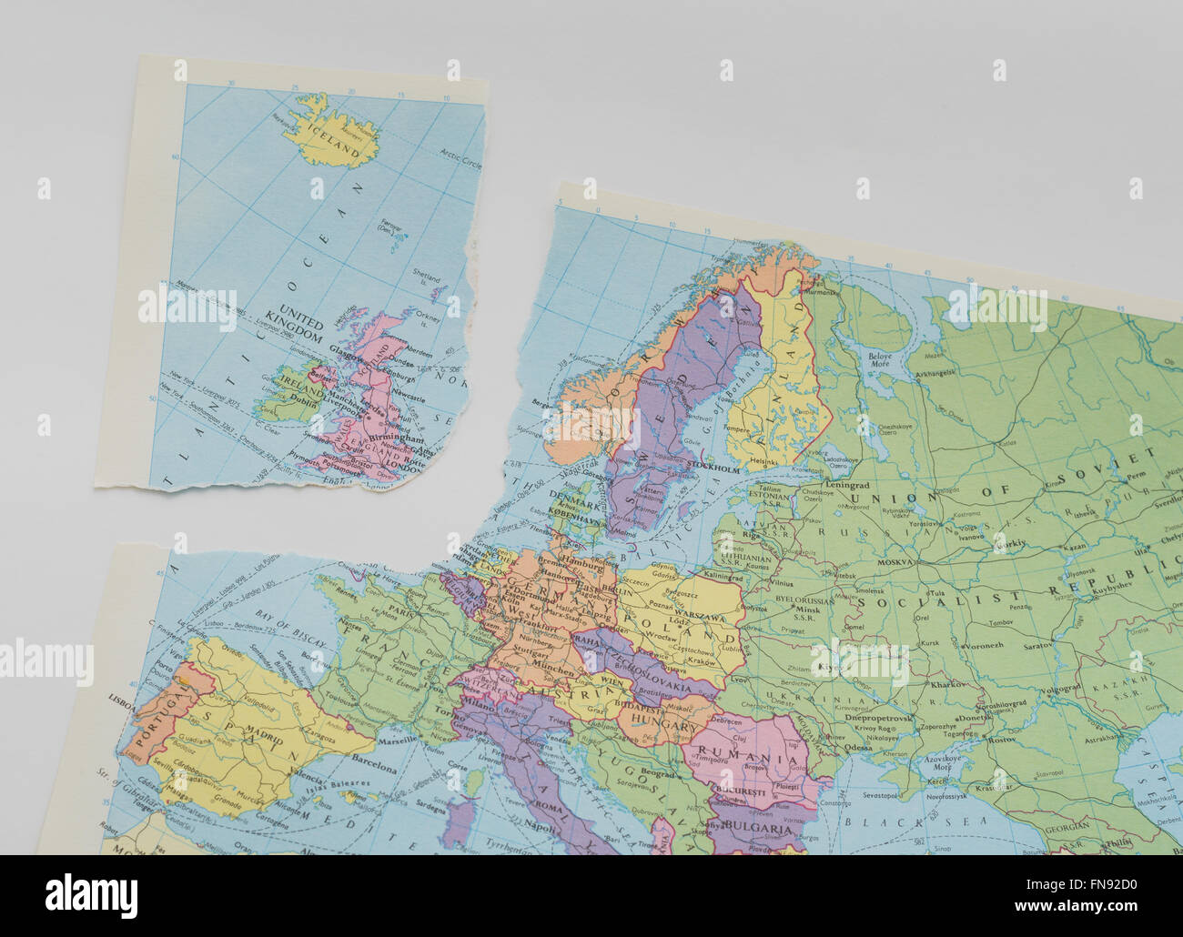 1980s map of europe hi-res stock photography and images - Alamy