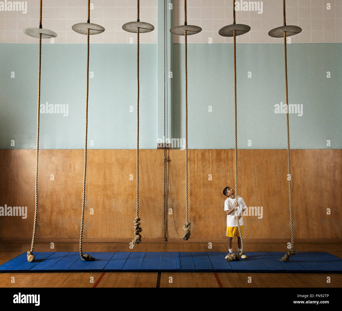 Climbing A Rope High Resolution Stock Photography and Images - Alamy