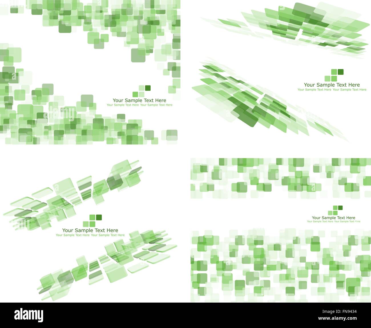 Set of 4 Checkered Abstract Backgrounds. Green color. Vector ...