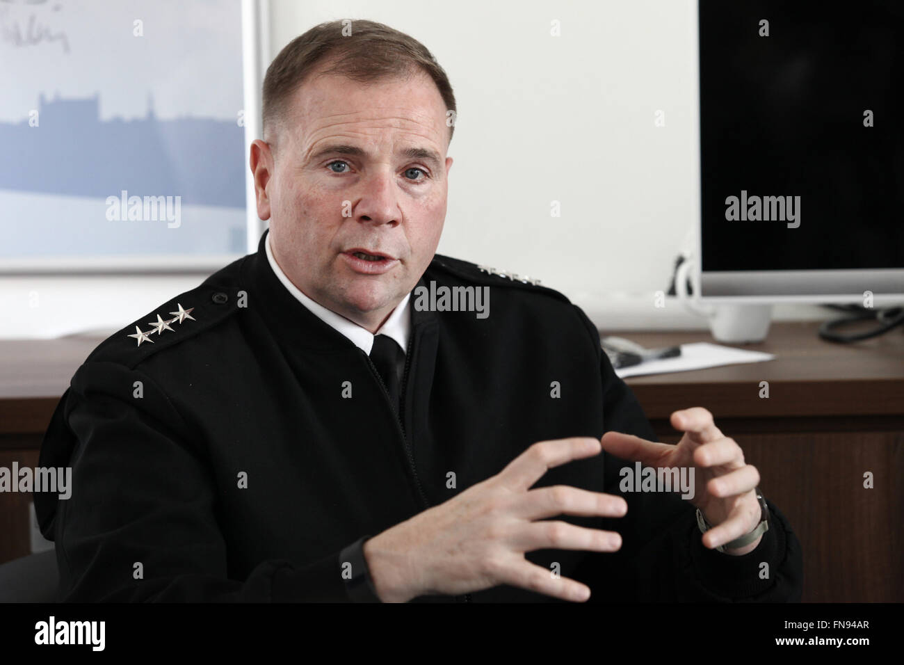 Bratislava, Lieutenant General Frederick Ben Hodges speaks during a ...