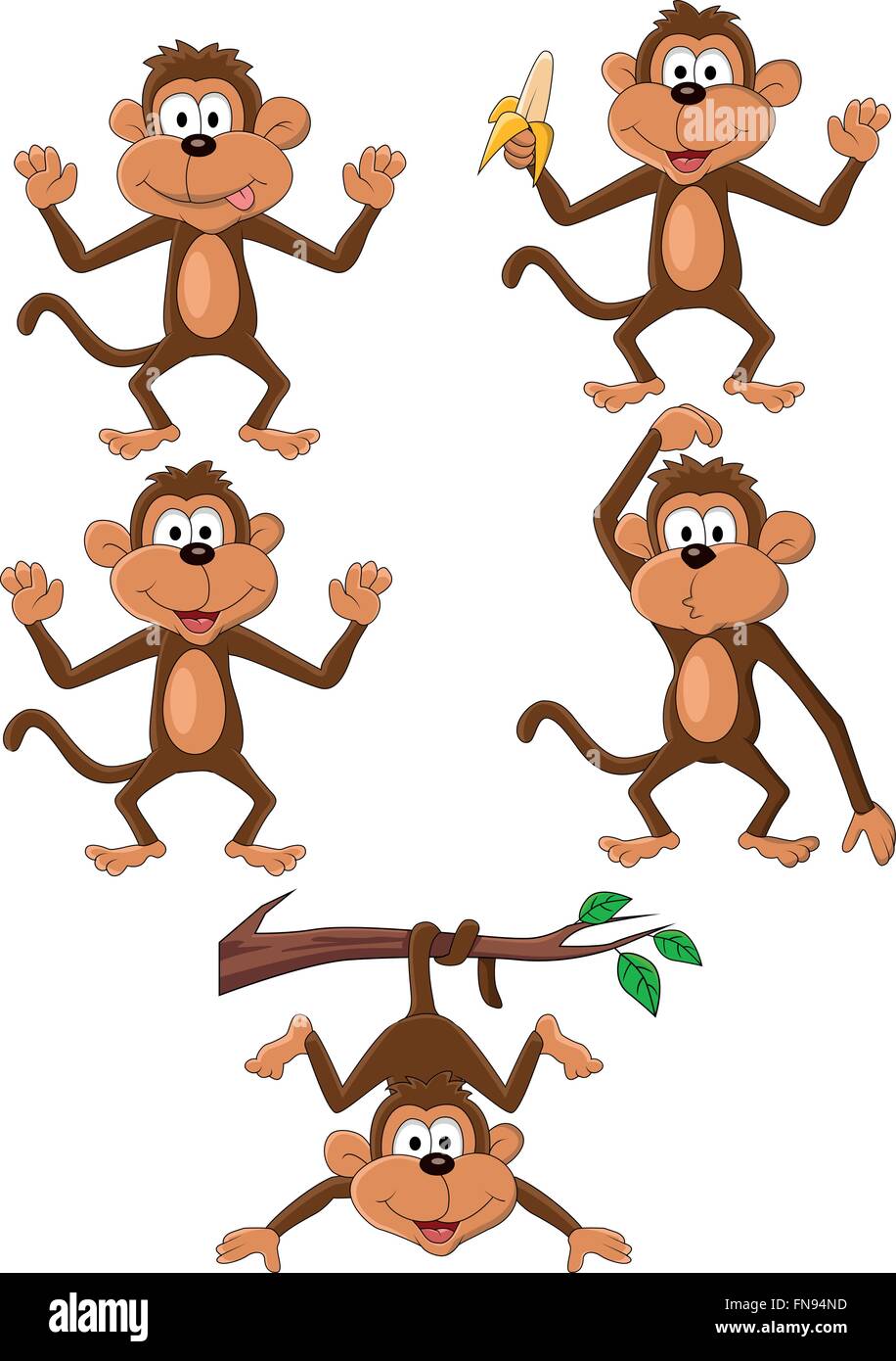 Monkey cartoon hi-res stock photography and images - Alamy
