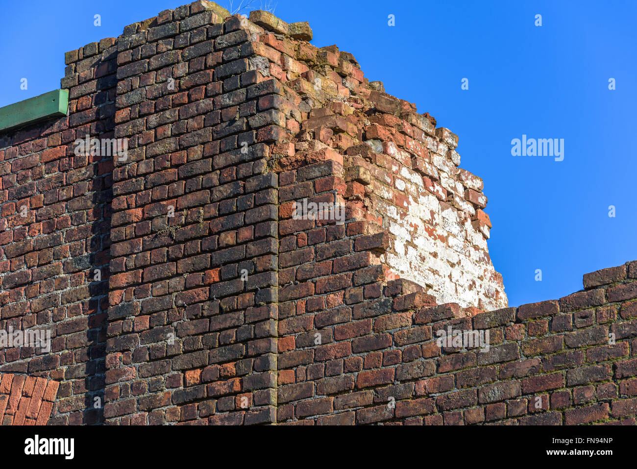 An old brick structure in the process of demolition Stock Photo - Alamy