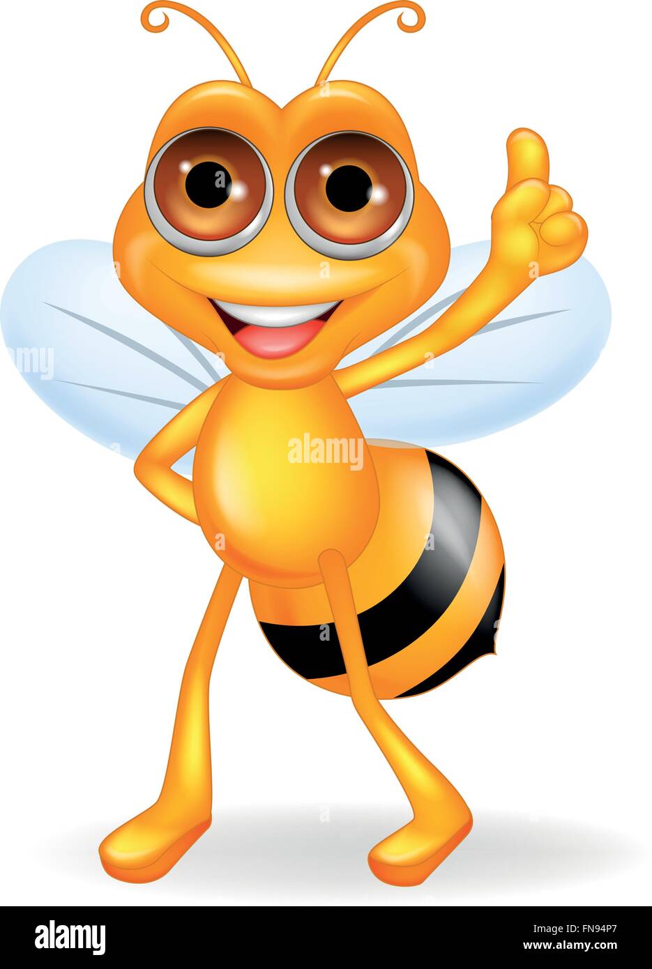 Bee cartoon thumb up Stock Vector Image & Art - Alamy