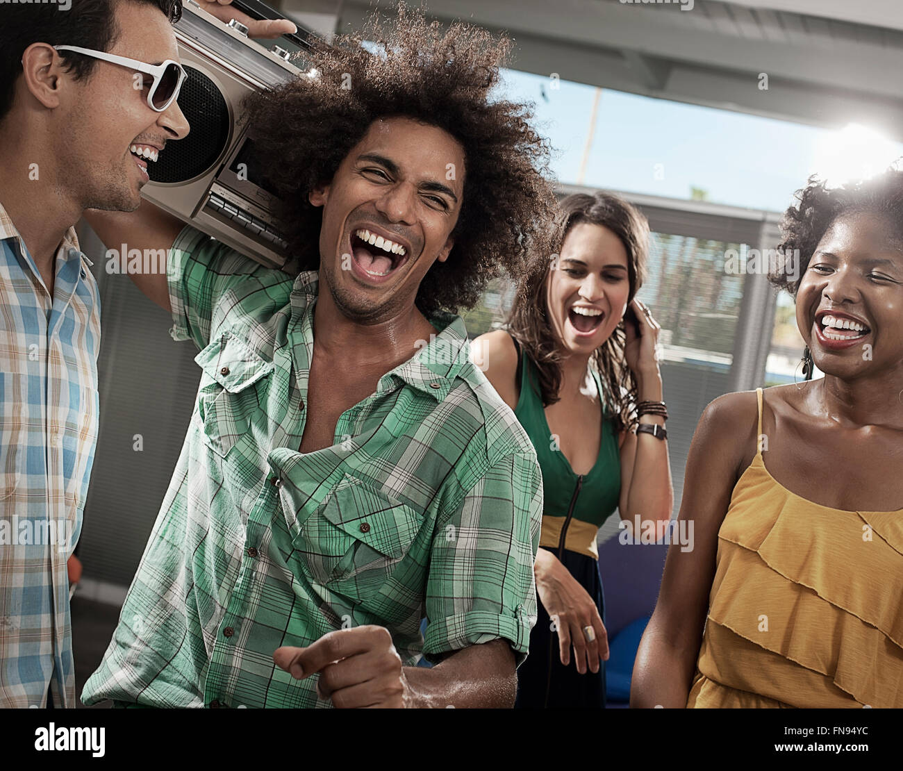 Low angle view tilt selective focus black hair long hi-res stock ...