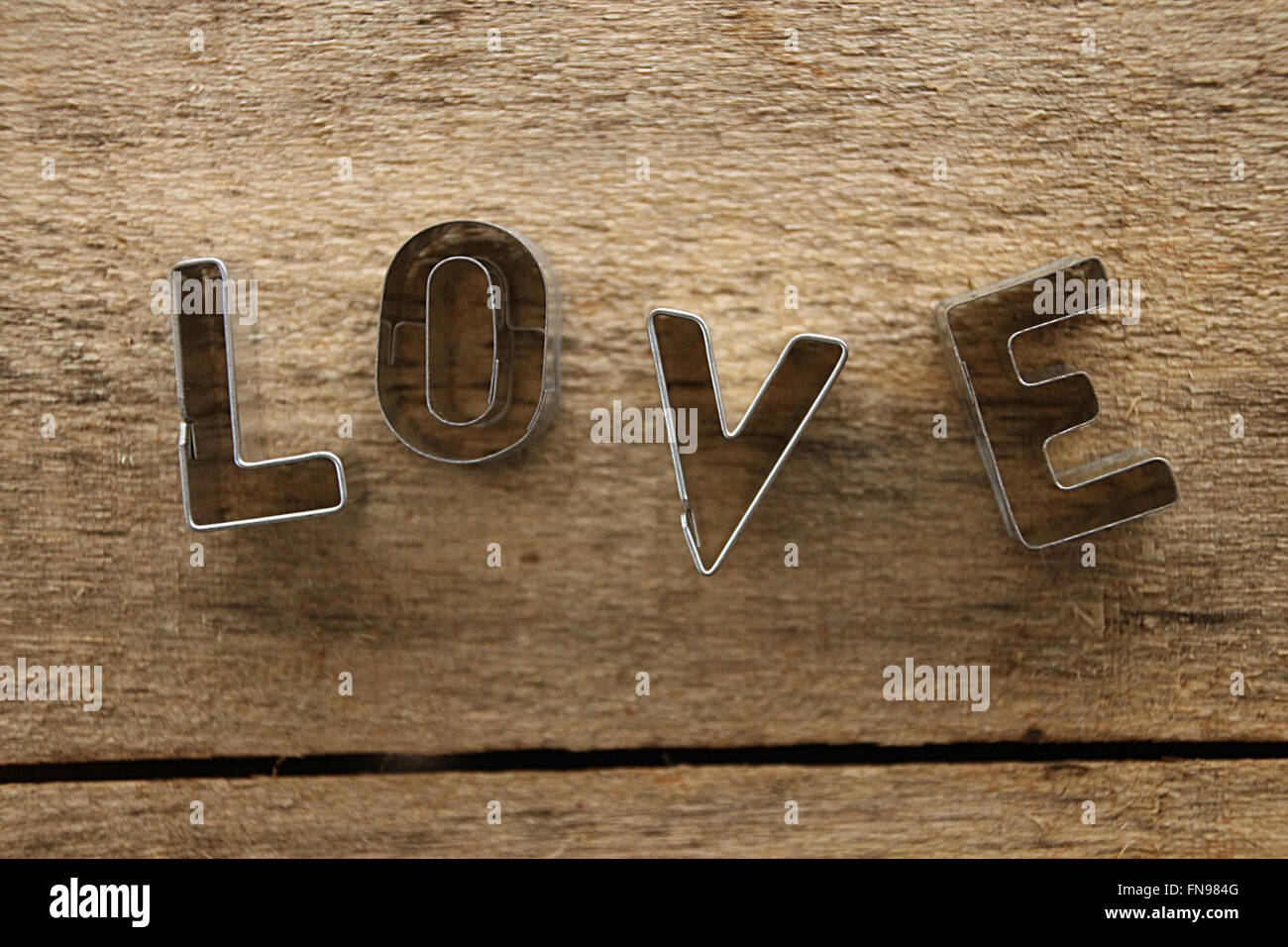 Love written with letters hi-res stock photography and images - Alamy