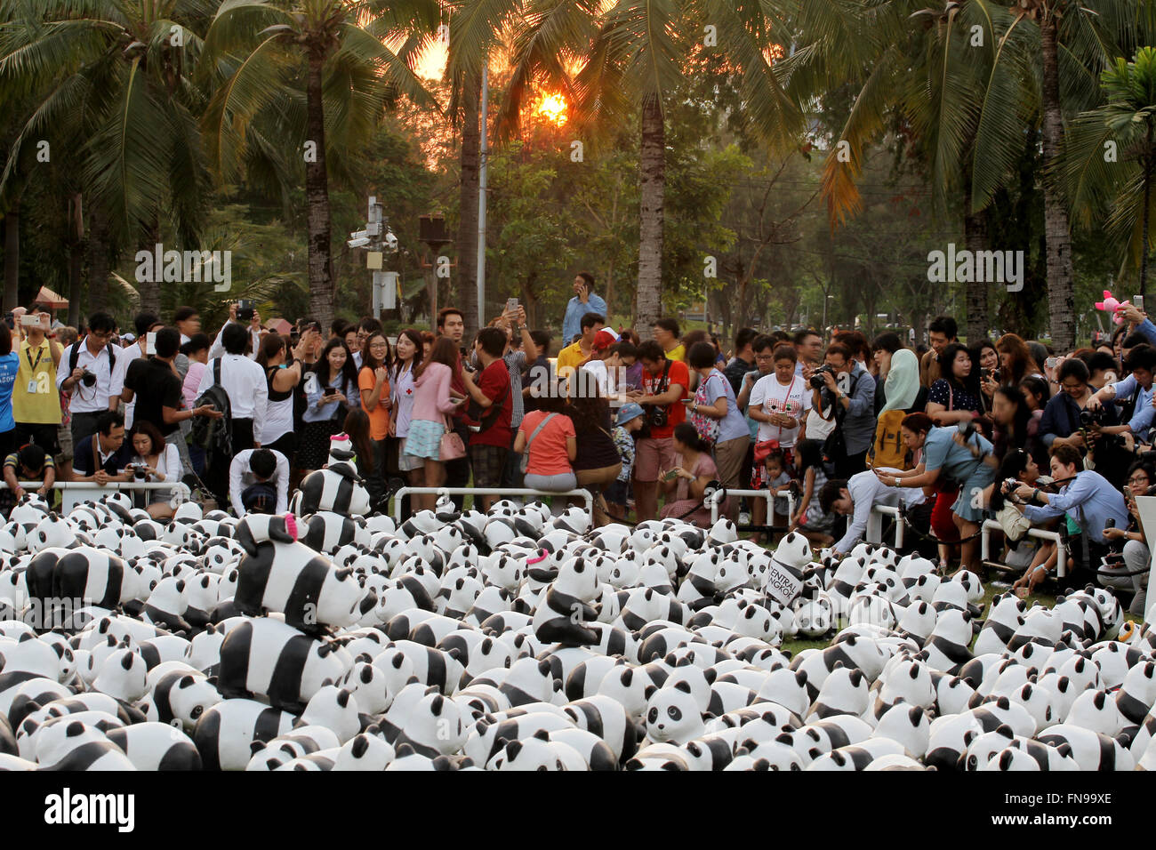 Bangkok, Thailand. 14th Mar, 2016. The 1600 Pandas exhibition by French ...