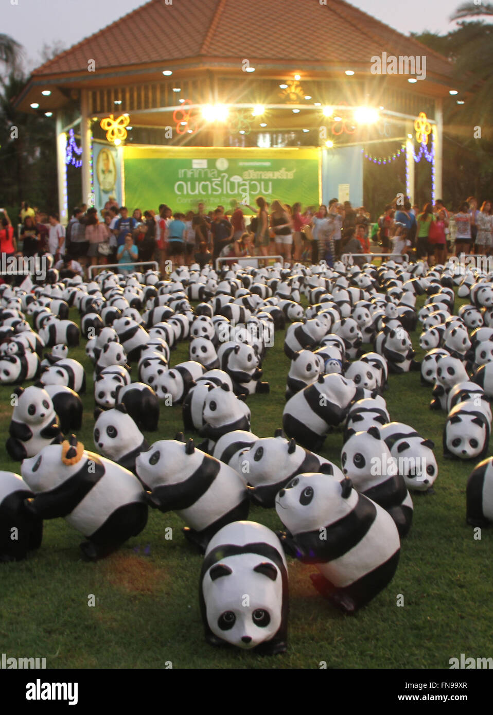 Bangkok, Thailand. 14th Mar, 2016. The 1600 Pandas exhibition by French ...