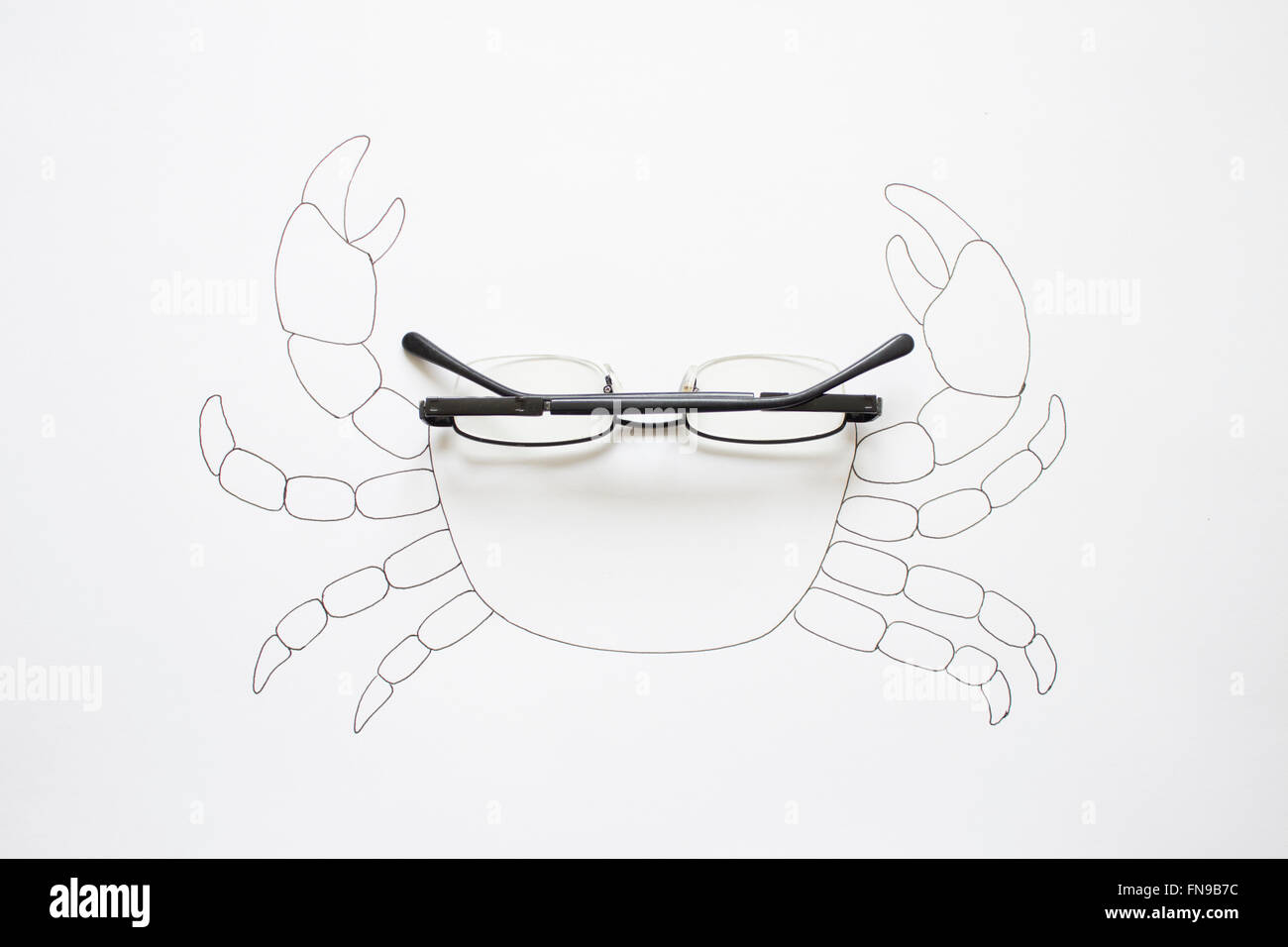 Conceptual drawing of a crab Stock Photo - Alamy