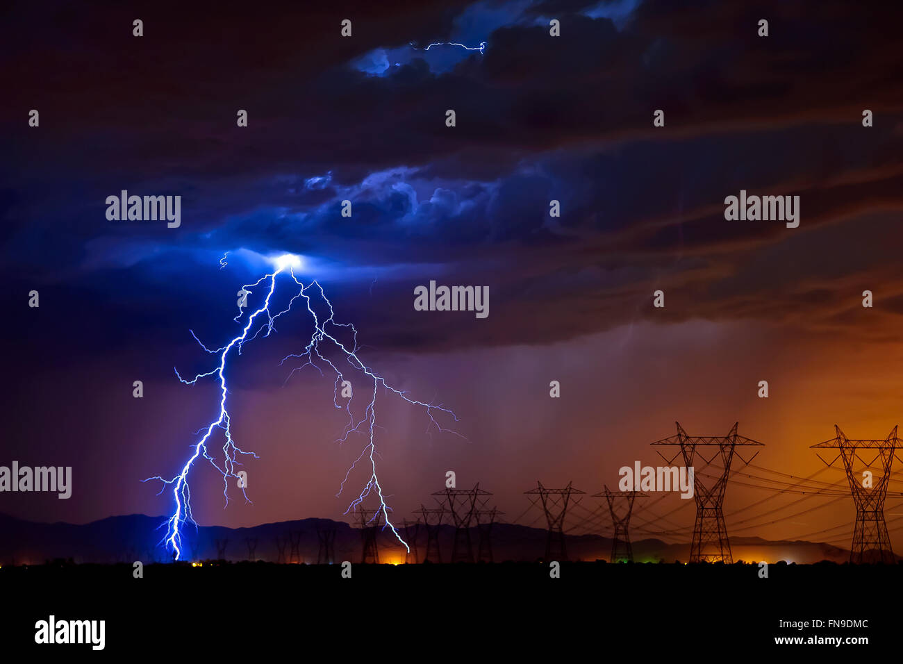 High voltage power lines hi-res stock photography and images - Alamy