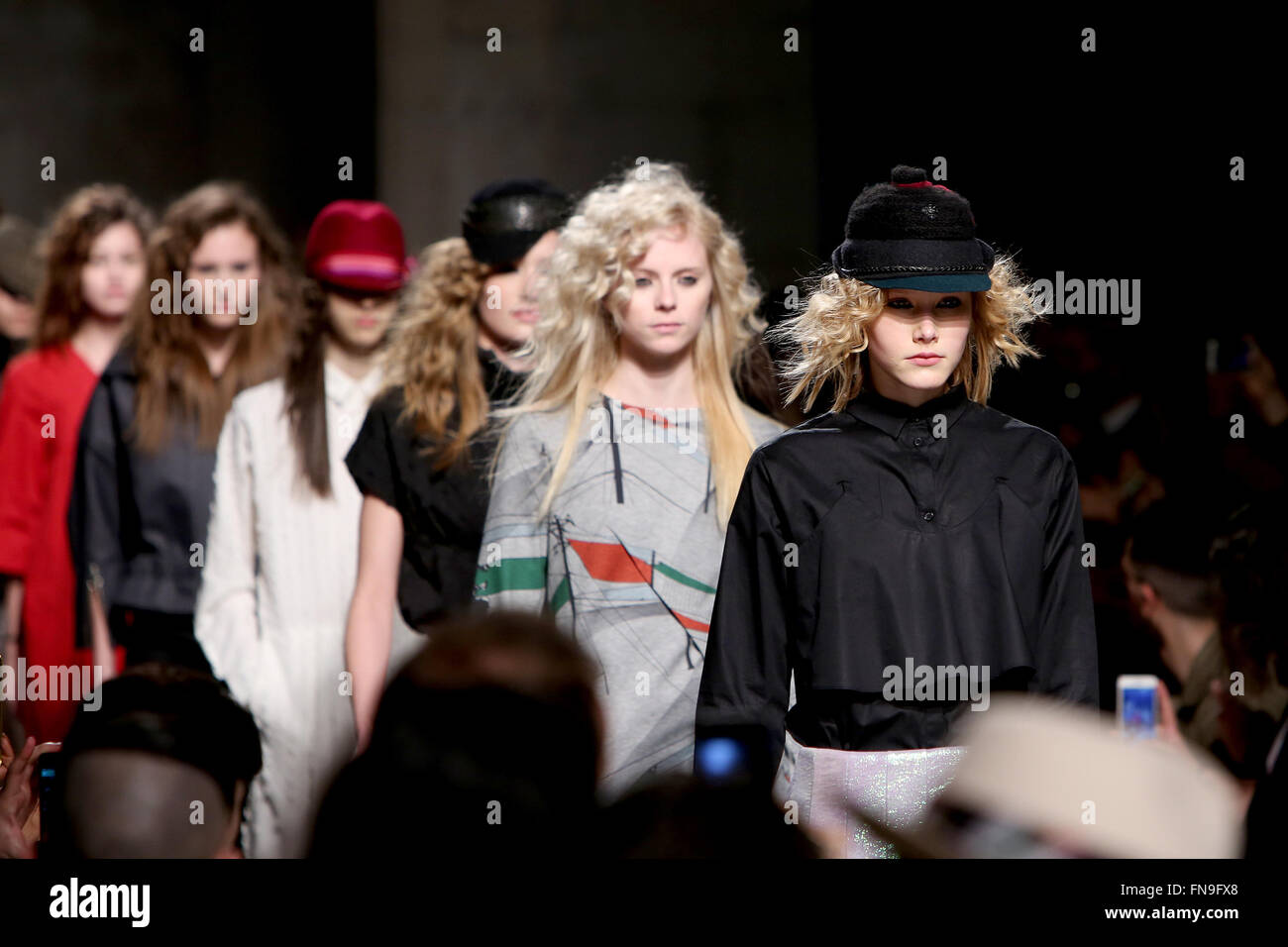 March 13, 2016 - Lisbon, Portugal - Models present creations from ...