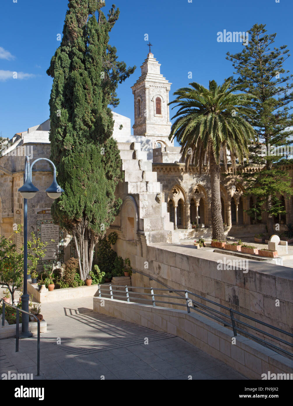JERUSALEM, ISRAEL - MARCH 3, 2015: The Church of the Pater Noster on ...