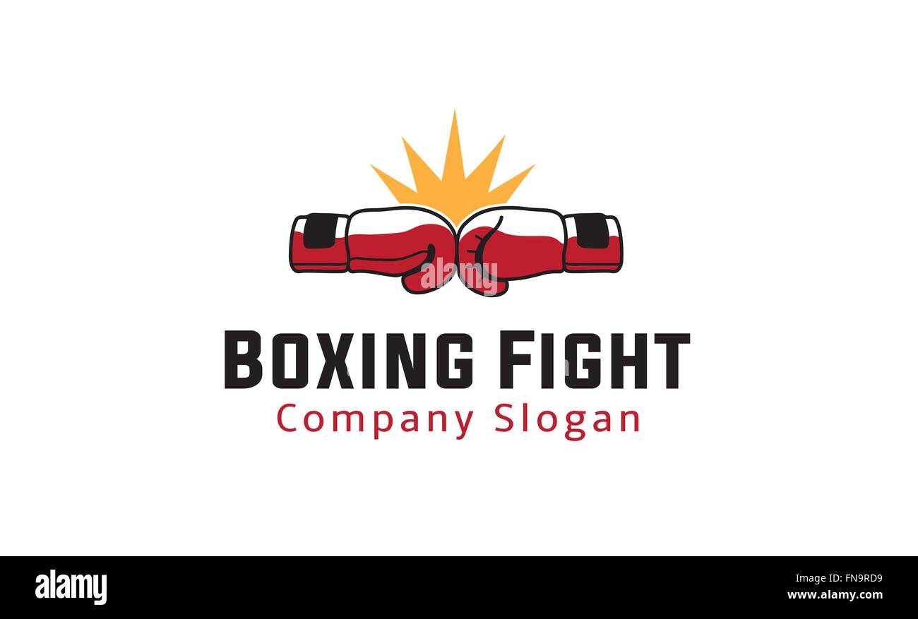 Boxing Gloves Fight Symbol Logo Vector Symbol Design Illustration Stock ...
