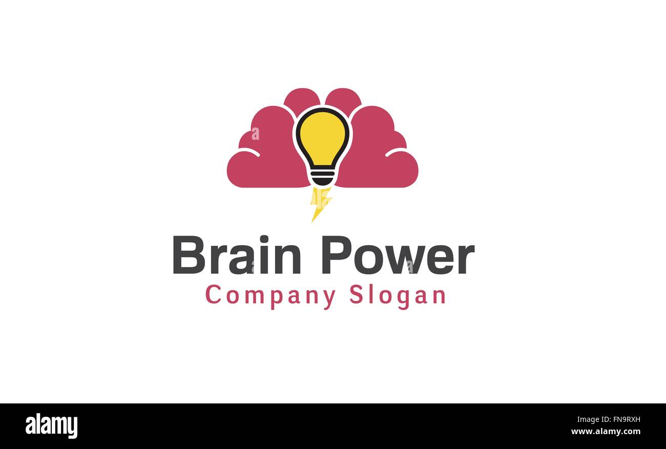 Brain Power Symbol Logo Vector Design Illustration Stock Vector Image ...