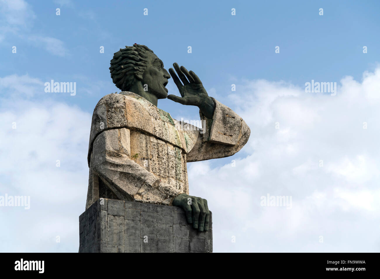 giant statue of Antonio de Montesinos, capital Santo Domingo, Dominican ...