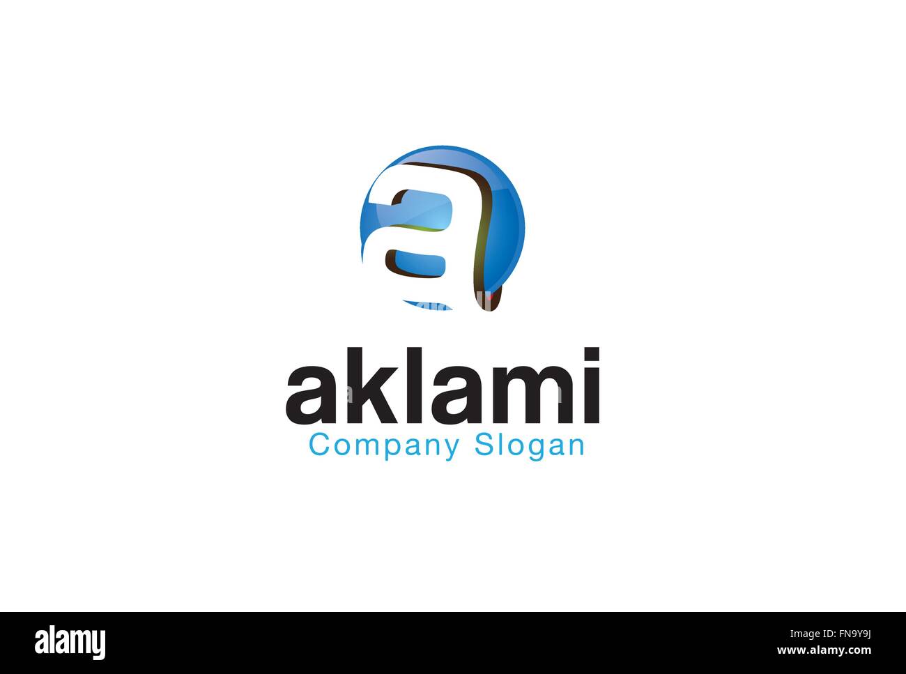 A Letter Blue Color in Circle Logo Vector Symbol Design Illustration ...