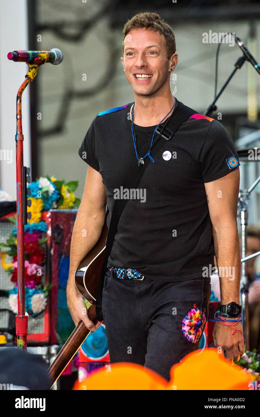 New York, NY, USA. 14th Mar, 2016. Chris Martin on stage for NBC Today ...