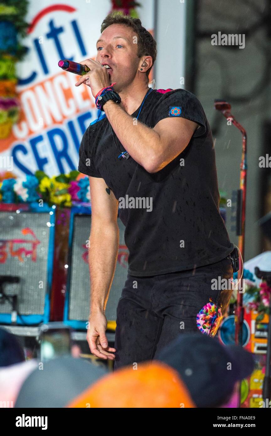 New York, NY, USA. 14th Mar, 2016. Chris Martin on stage for NBC Today ...