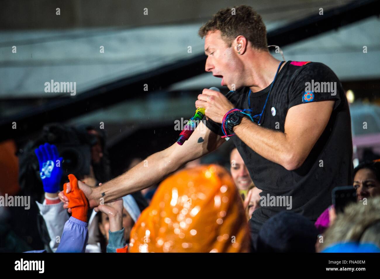 New York, NY, USA. 14th Mar, 2016. Chris Martin on stage for NBC Today ...