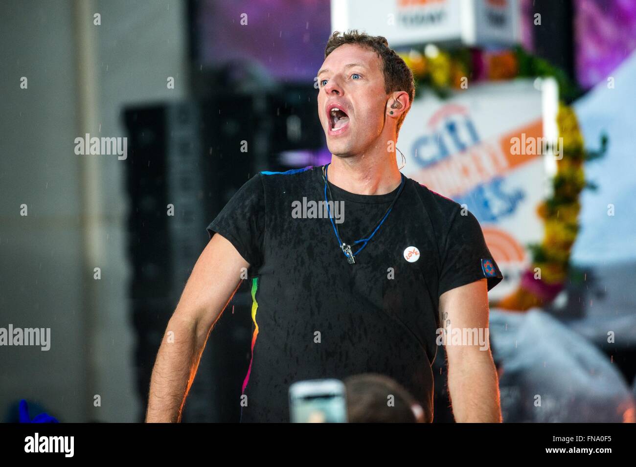 New York, NY, USA. 14th Mar, 2016. Chris Martin on stage for NBC Today ...