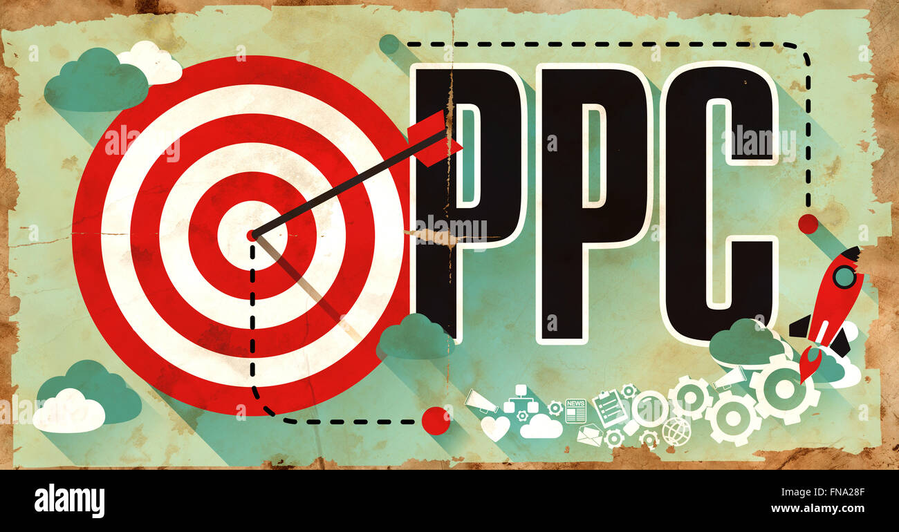 PPC Concept. Poster in Flat Design Stock Photo - Alamy
