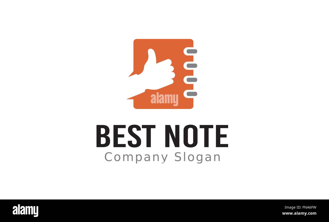 Best Note book thumb Logo Vector Design Illustration Stock Vector Image ...