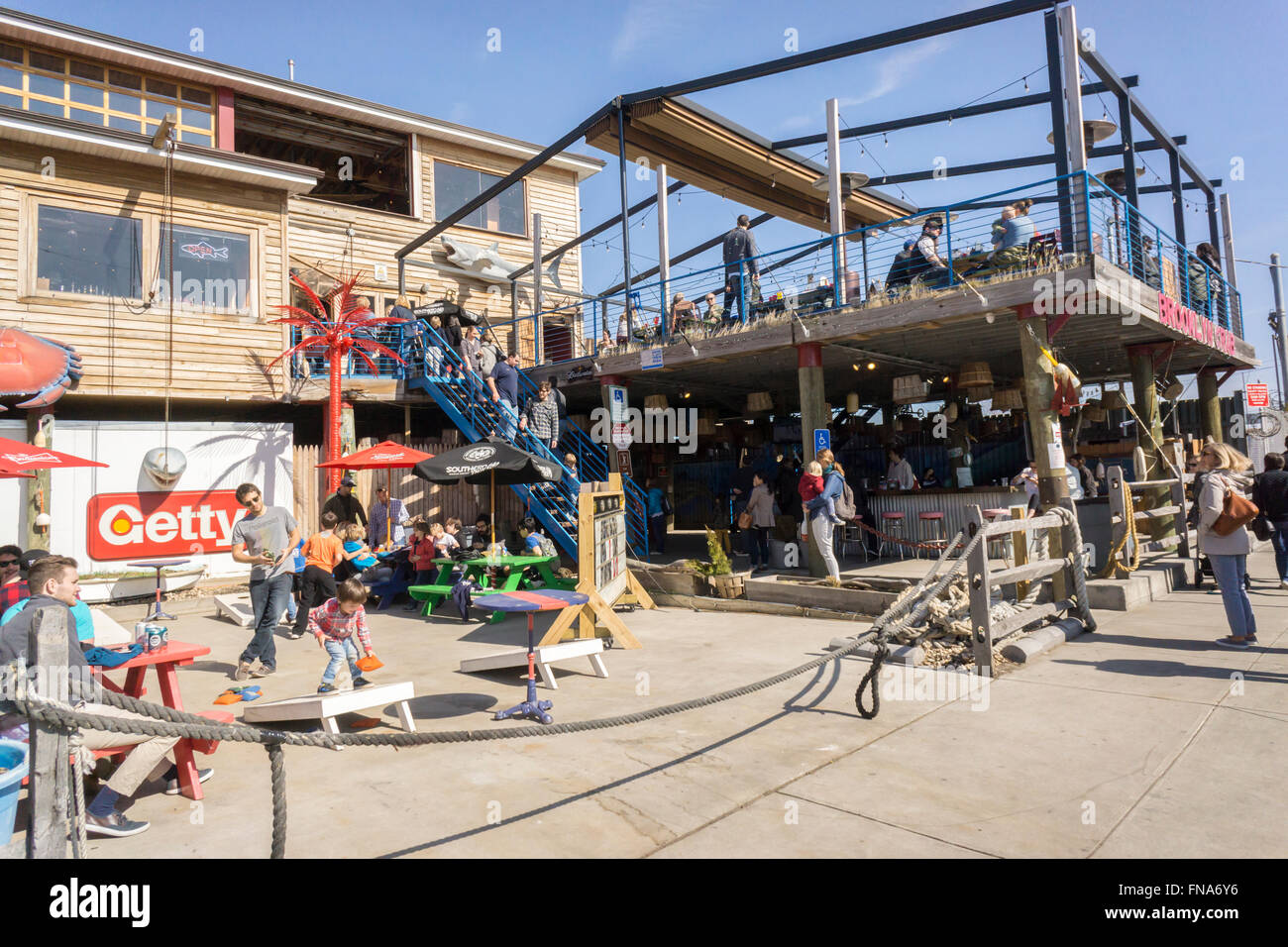 The busy Brooklyn Crab restaurant in the Red Hook neighborhood of ...