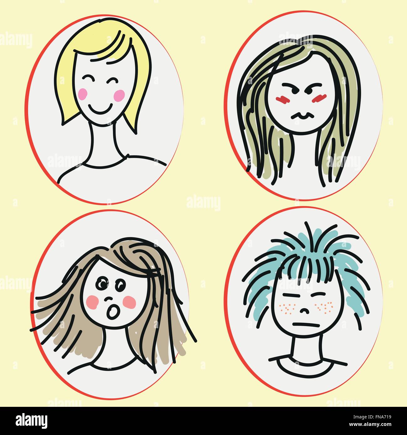 Human faces facial expressions Stock Vector Images - Alamy